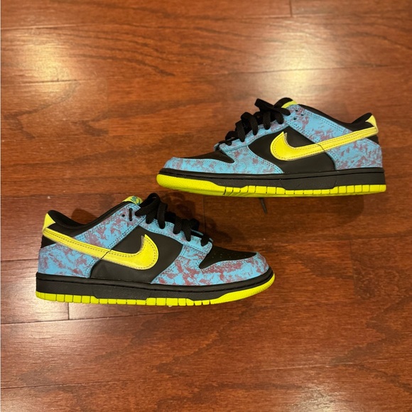 Nike | Shoes | Nike Dunk Low Kids Sneakers In Blue And Yellow | Poshmark